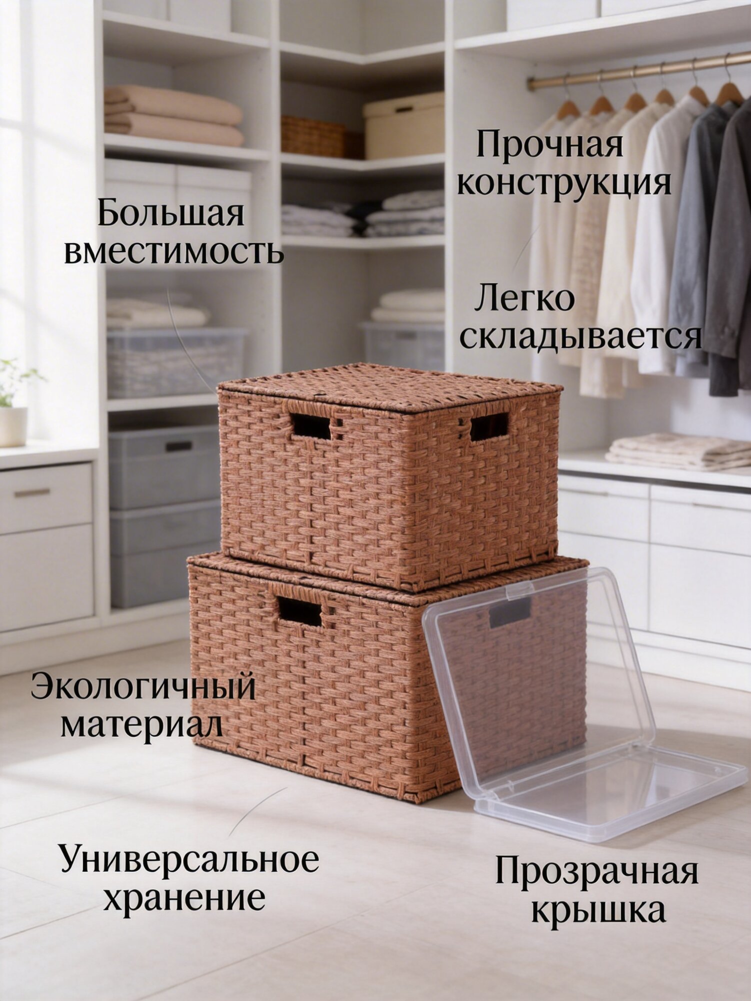 Корзина плетеная натуральная прочная большая длина 41 см, ширина 28 см, высота 26 см.