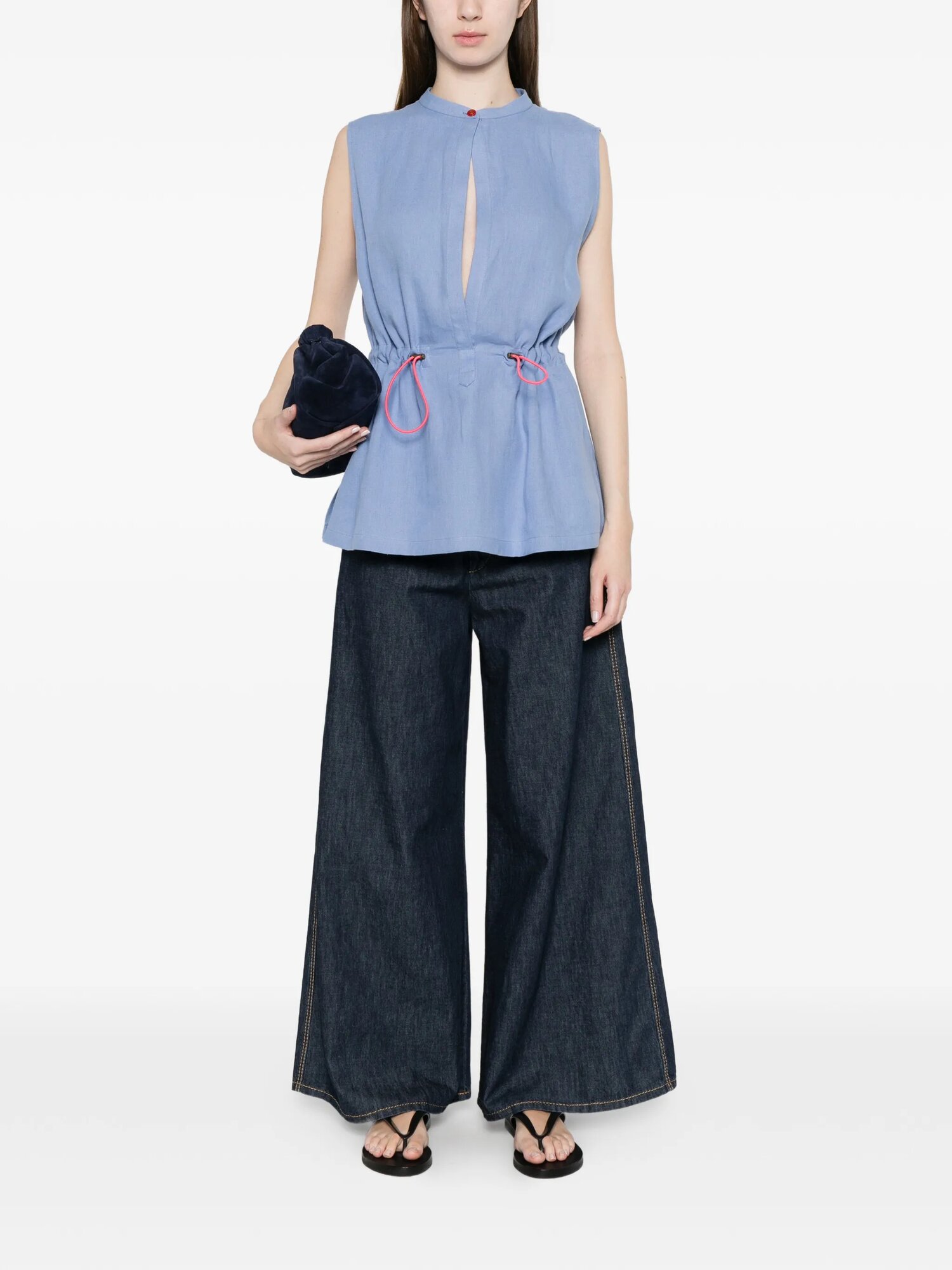 Топ GIORGIO ARMANI Drawstring top, размер 44 — фото 1