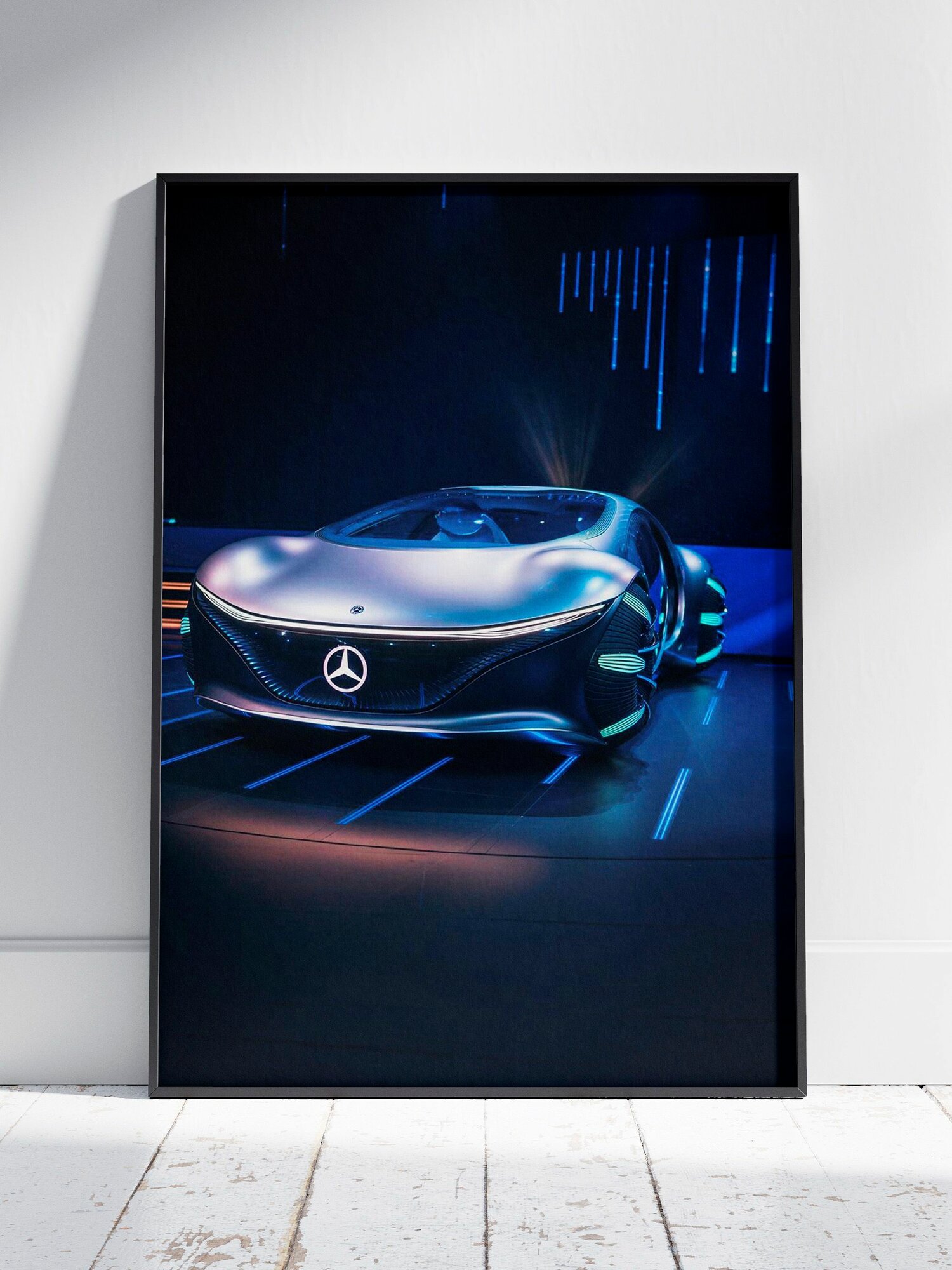 Плакат на стену для интерьера Легенды Авто (Мерседес Бенц Вижн AVTR - Mercedes Benz Vision AVTR 3) - Постер по машине формата A4 (21x30 см)