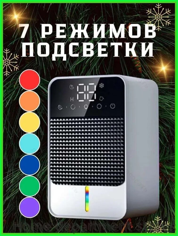 Осушитель воздуха MI_D1C для дома 1.5л сенсорное управление 7 режимов подсветки — фото 1