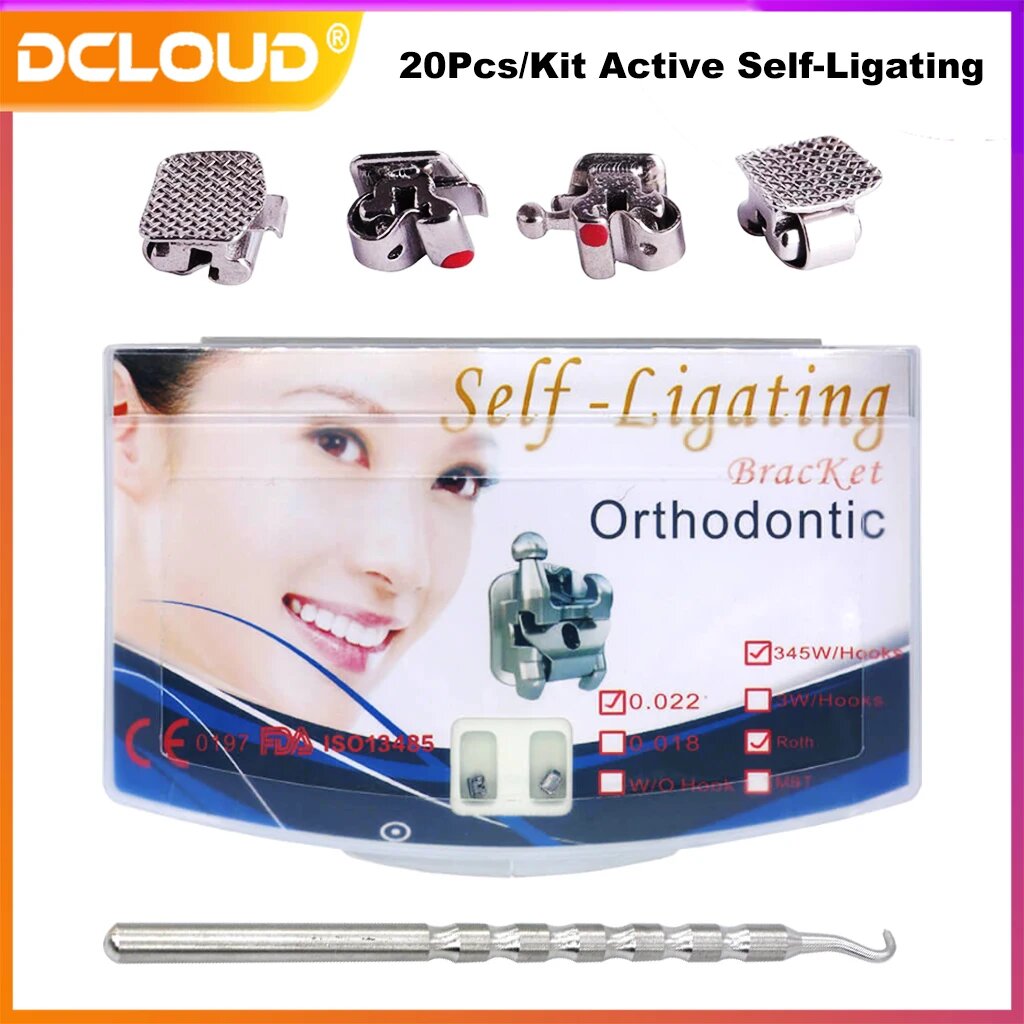 Активные брекеты DCLOUD Roth 022, цвет Roth 022, Hook 3