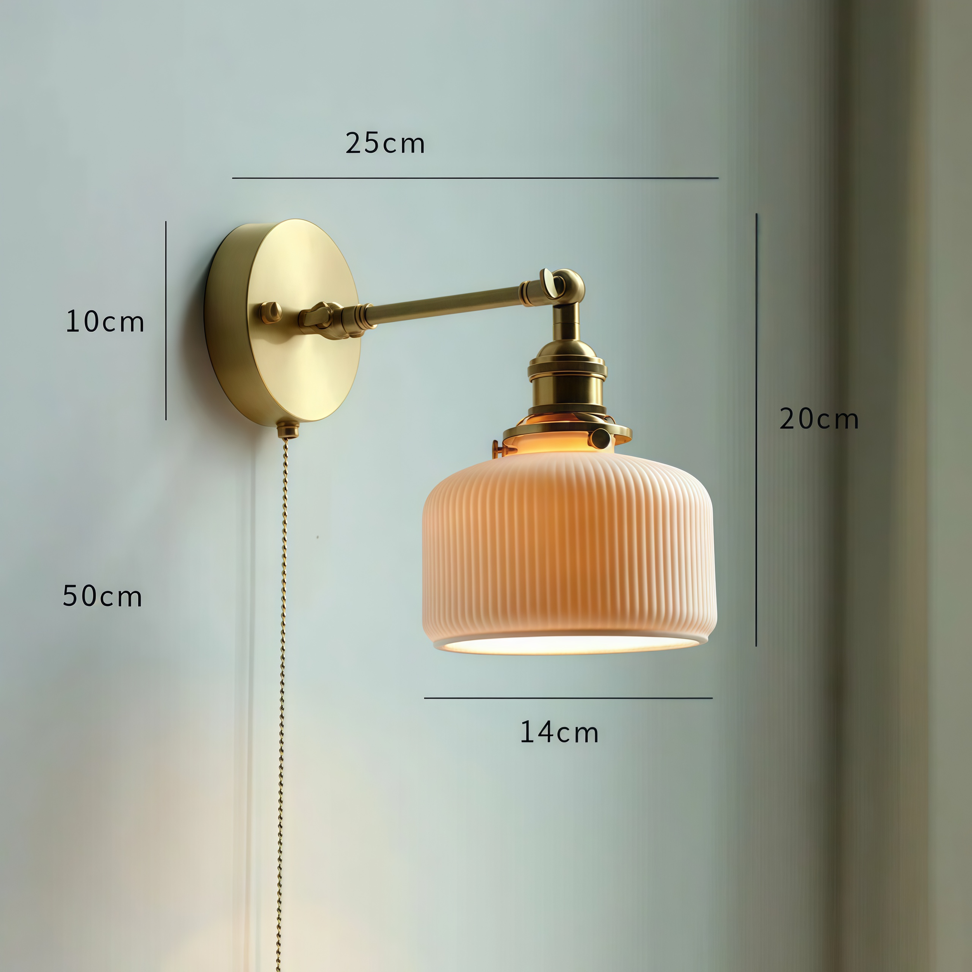 Светильник Clear Lighting IWHD G-324, E27, керамика, настенный, скандинавский стиль