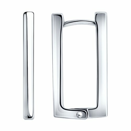 Серьги, серебро, 925 проба, родирование