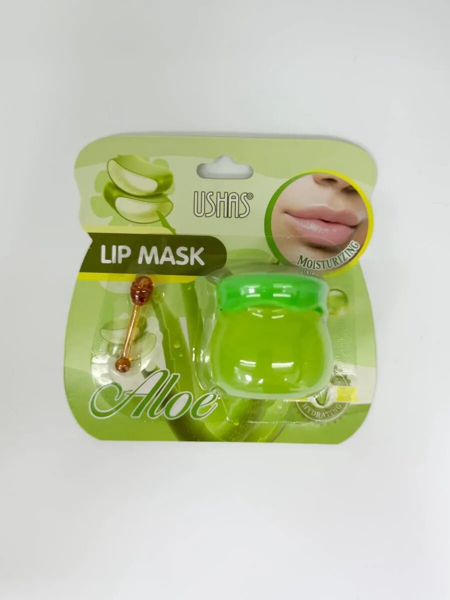 Маска для губ USHAS Aloe Lip Mask, увлажнение, восстановление