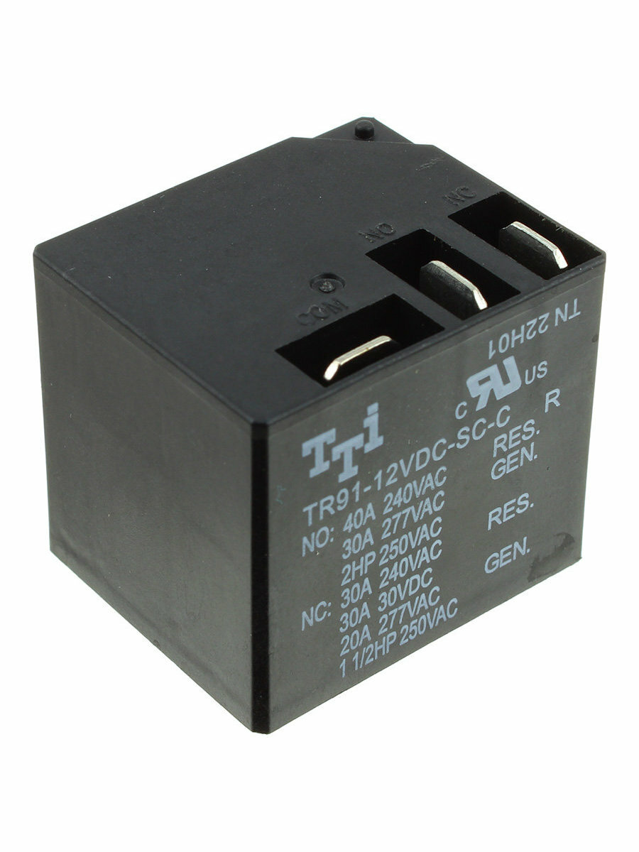 Реле 12В, 1 группа 30А 240В AC TTi TR91-12VDC-SC-C R SPDT 1C