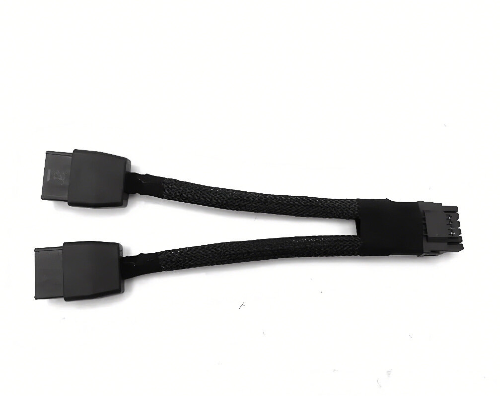 Кабель для видеокарты RTX40 50 серии, 4x8pin на 16Pin 12VHPWR, с угловым разъемом 90 градусов, новый.