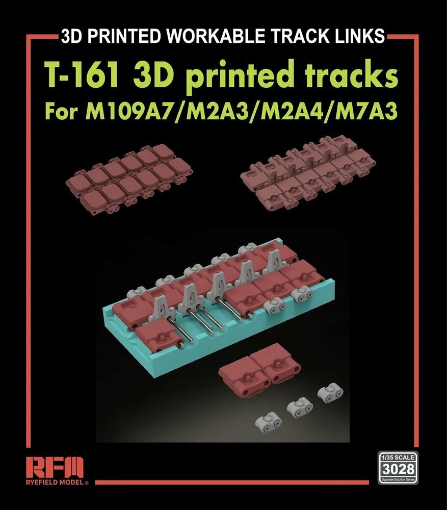 RYEFIELD RFM3028 1/35 T-161 3D печатные треки для MIO9A7/M2A3/M2A4/M7A3