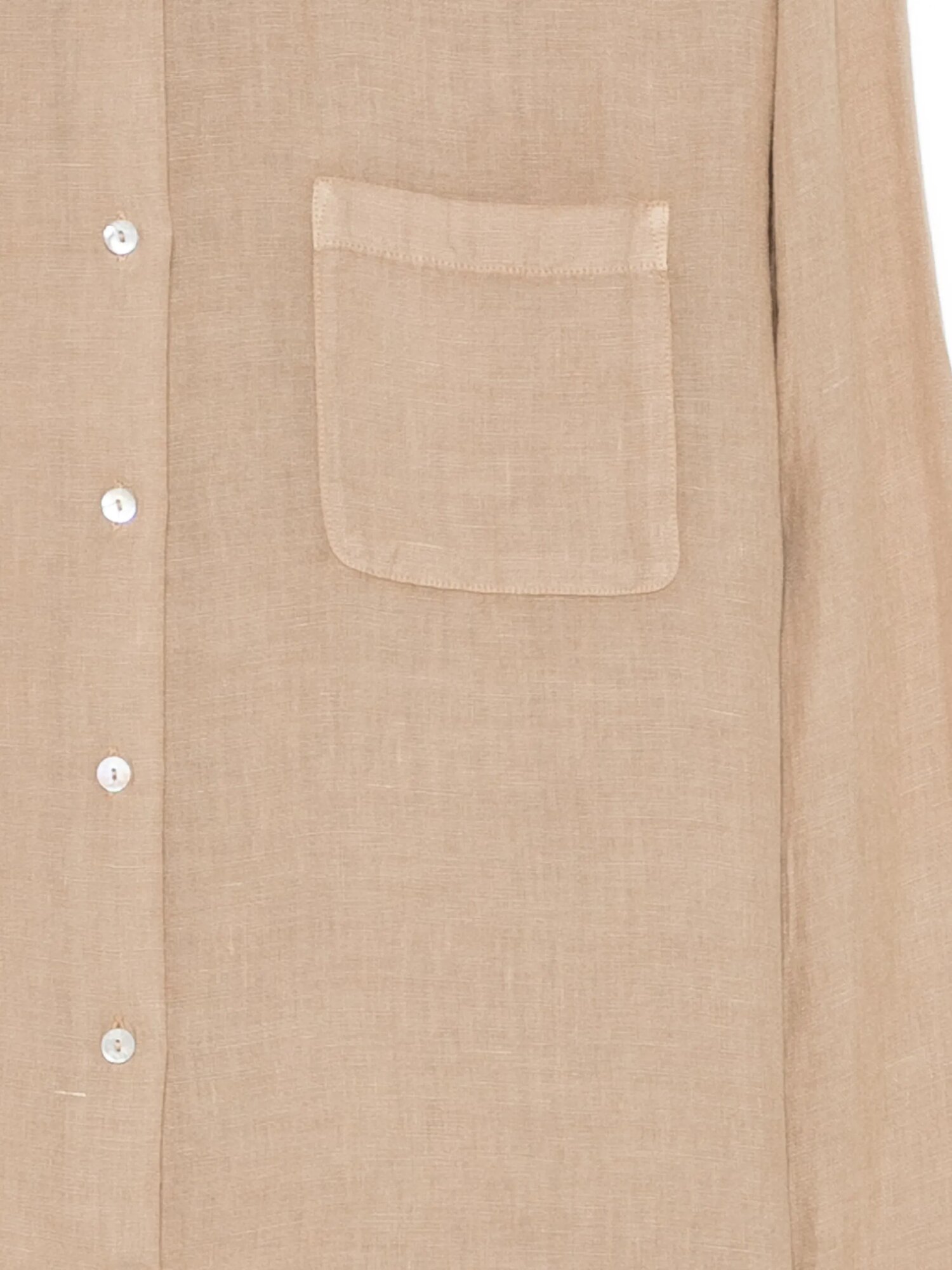 Рубашка 120% LINO Chest-pocket linen shirt, размер 44, brown — фото 1