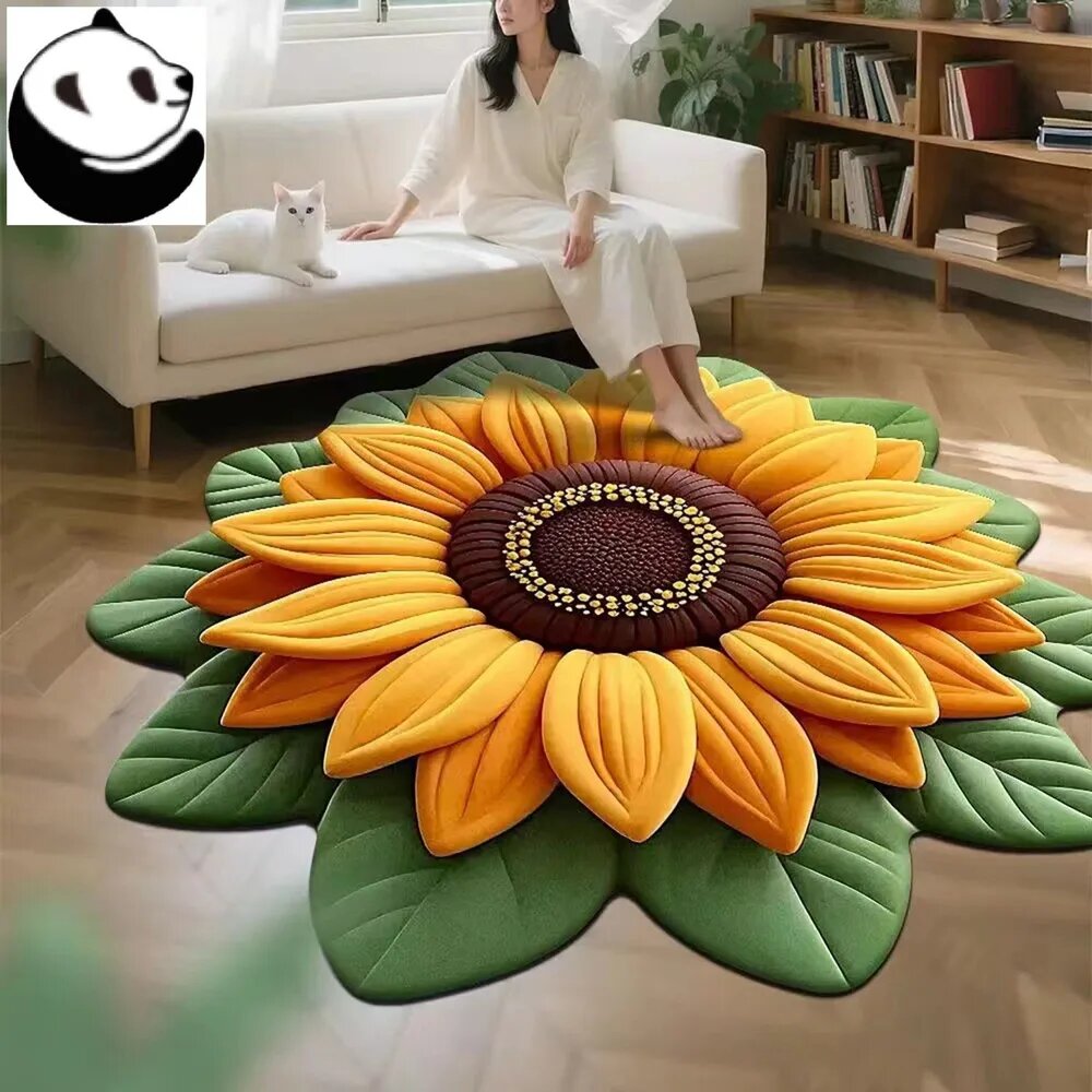 Ковер Художественная 3D-печать 80x80 см, круглый, из полиэфирного волокна, войлочная основа