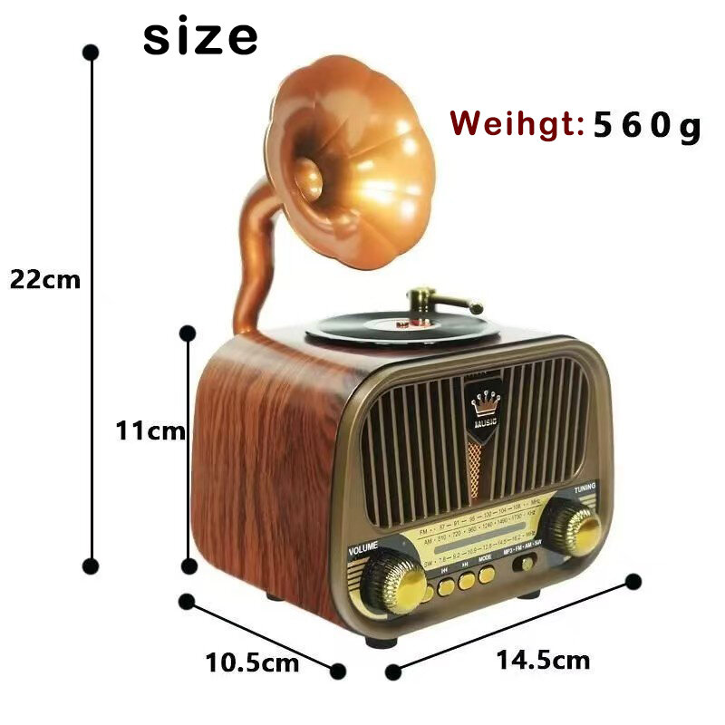 Портативное винтажное полнодиапазонное радио Classic Retro DSP FM AM SW радиоприемник Hifi Bluetooth 5,4 Динамик Музыкальная шкатулка Поддержка TF USB