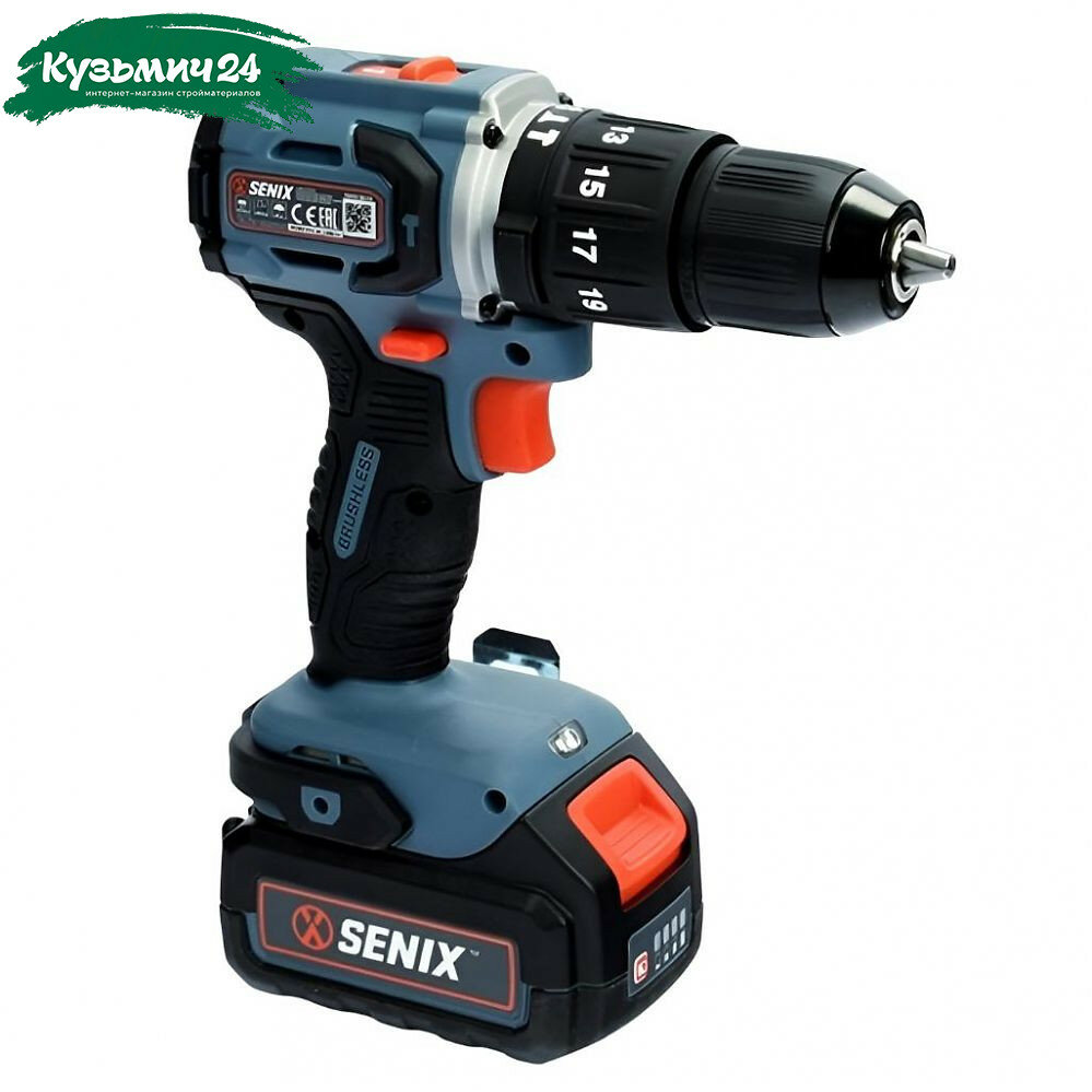 Аккумуляторный шуруповерт ударный Senix PDHX2-M2-EU SET 20В 60Нм 1акк 4.0Ah+з. у.