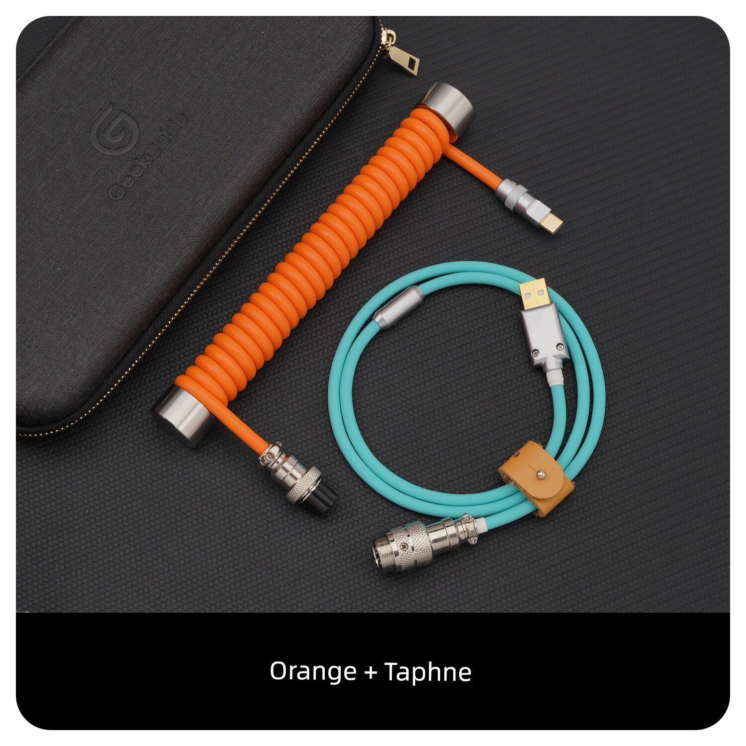 USB-A к Type-C Резиновый кабель для клавиатур, длина 1.5 м, неоново-желтый цвет