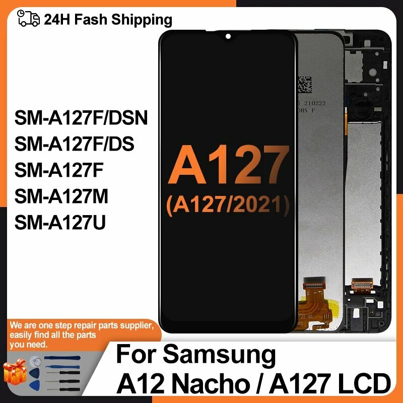 ЖК-дисплей для Samsung Galaxy A12 Nacho A127F Black No Frame