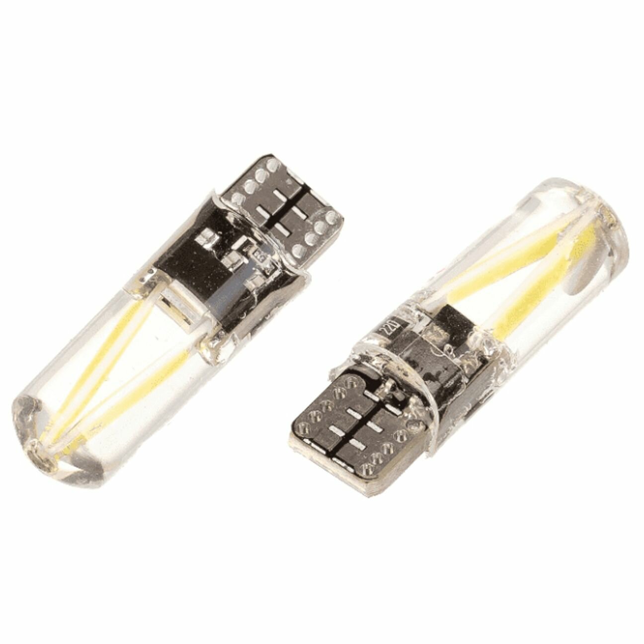 Лампа автомобильная диодная белая №53 T10 2COB Бесполярный 12-24V