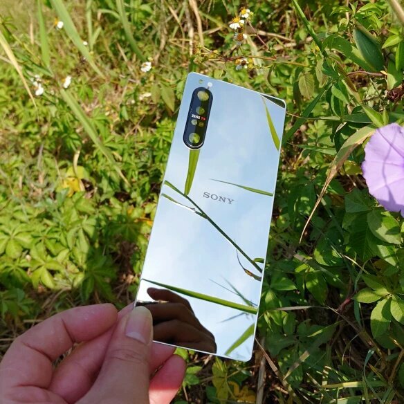 Зеркально-серебристая стеклянная задняя панель для Sony Xperia 1 II, с рамкой, новая партия, модель XQ-AT72