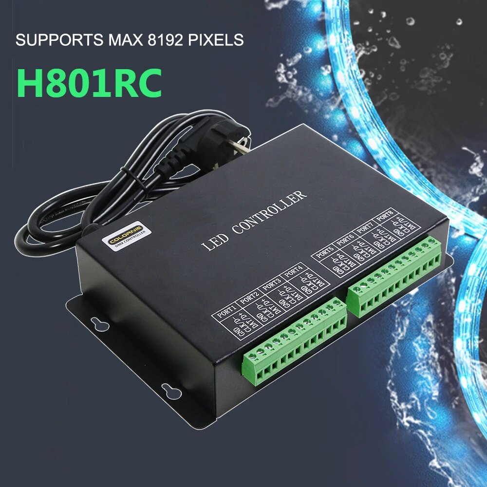 COLORNIE RGB Контроллер H801RC 8 портов 8192 пикселей