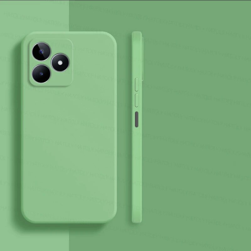 Чехол Realme C55 зеленый из жидкого силикона