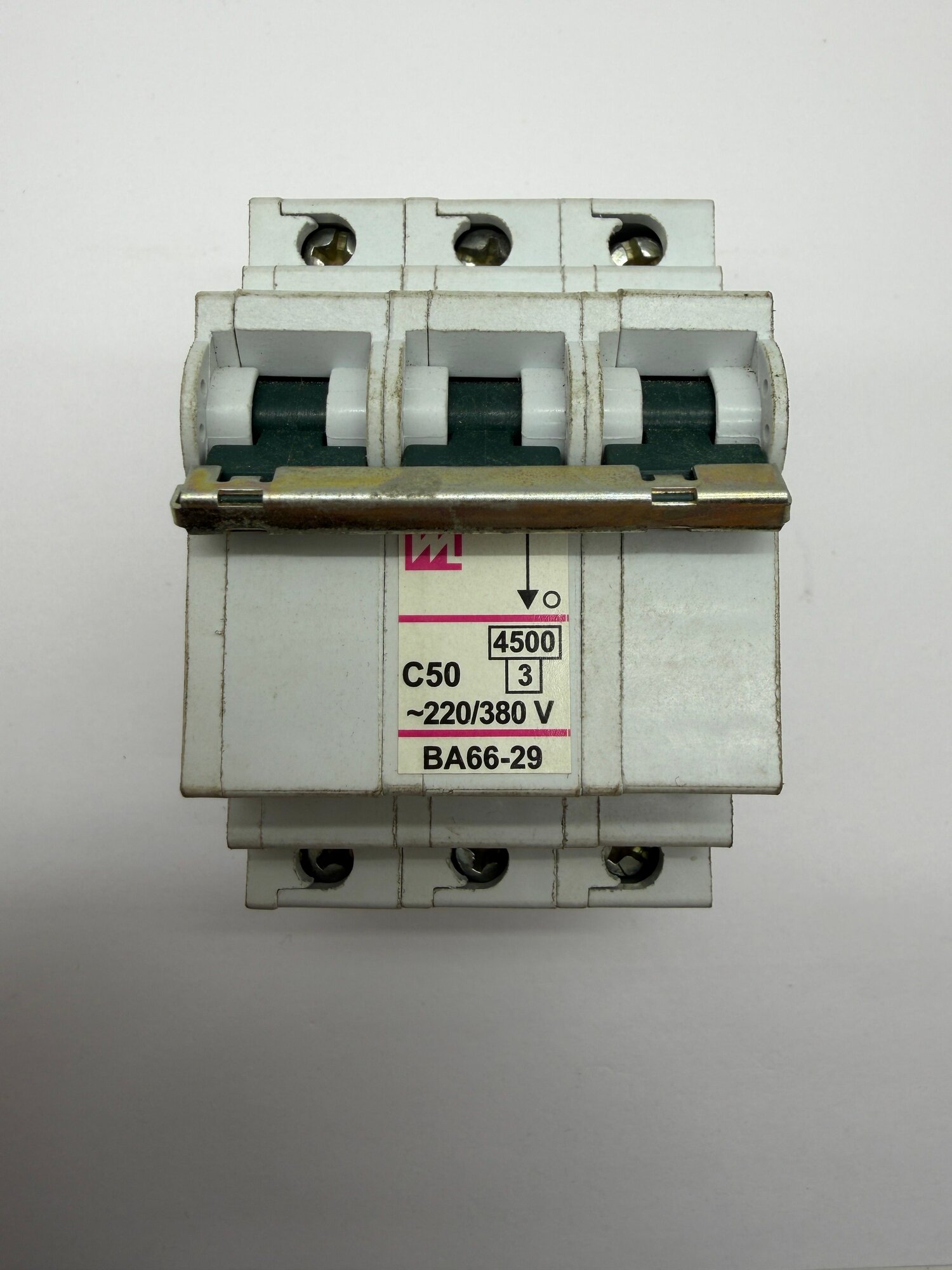 ВА66-29, C50, 220V/380V, 3 полюса, "Тираспольский завод". Автоматический выключатель.