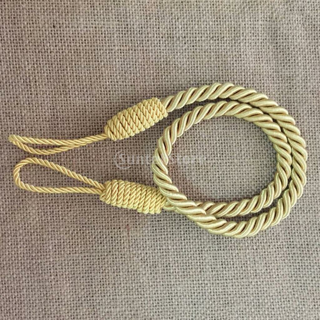 Декоративные шнуры для штор с кисточками, 2 шт, золотистый