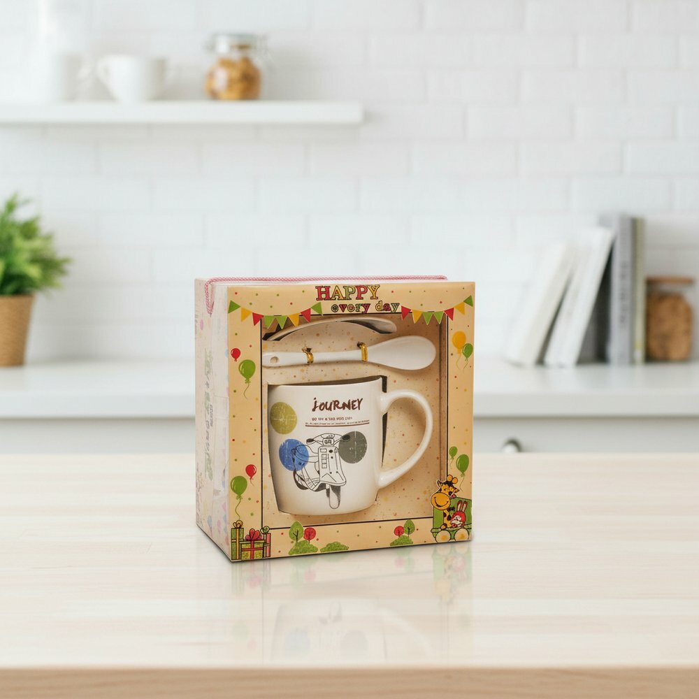 Кружка с ложкой Мое путешествие MUG-203/4 Art East Россия Керамика