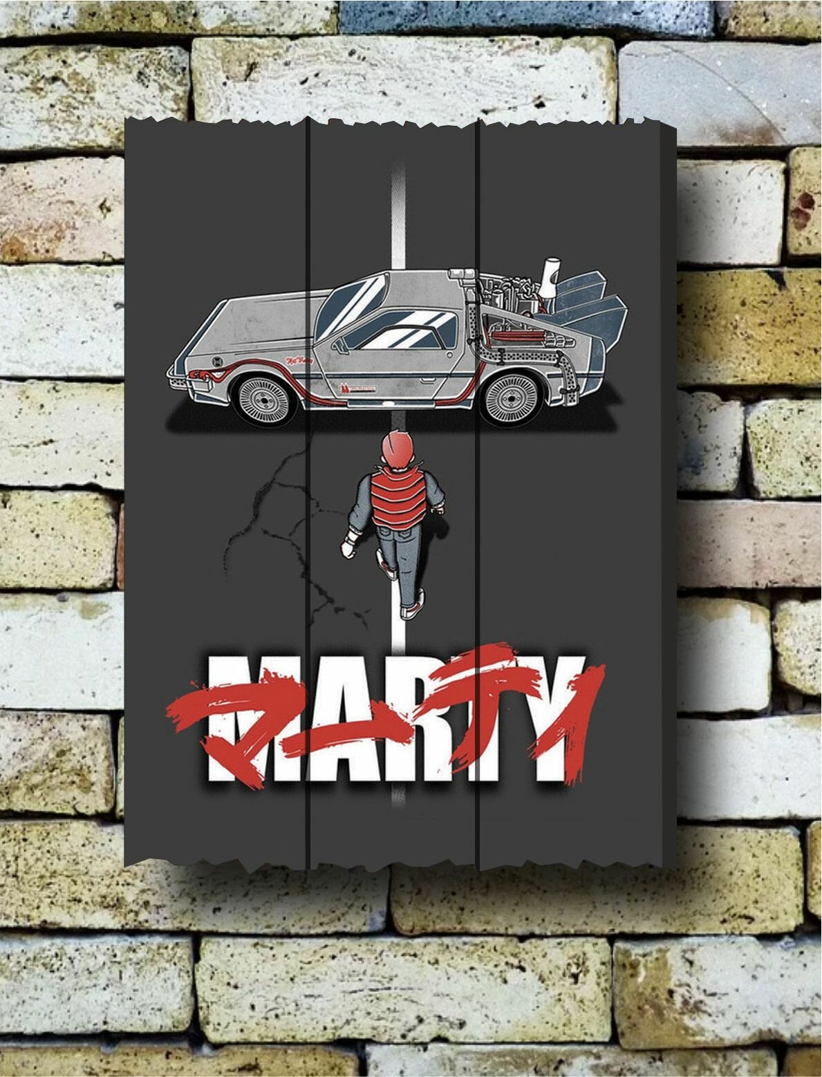 Картина на досках Назад в будущее 3 Back to the future