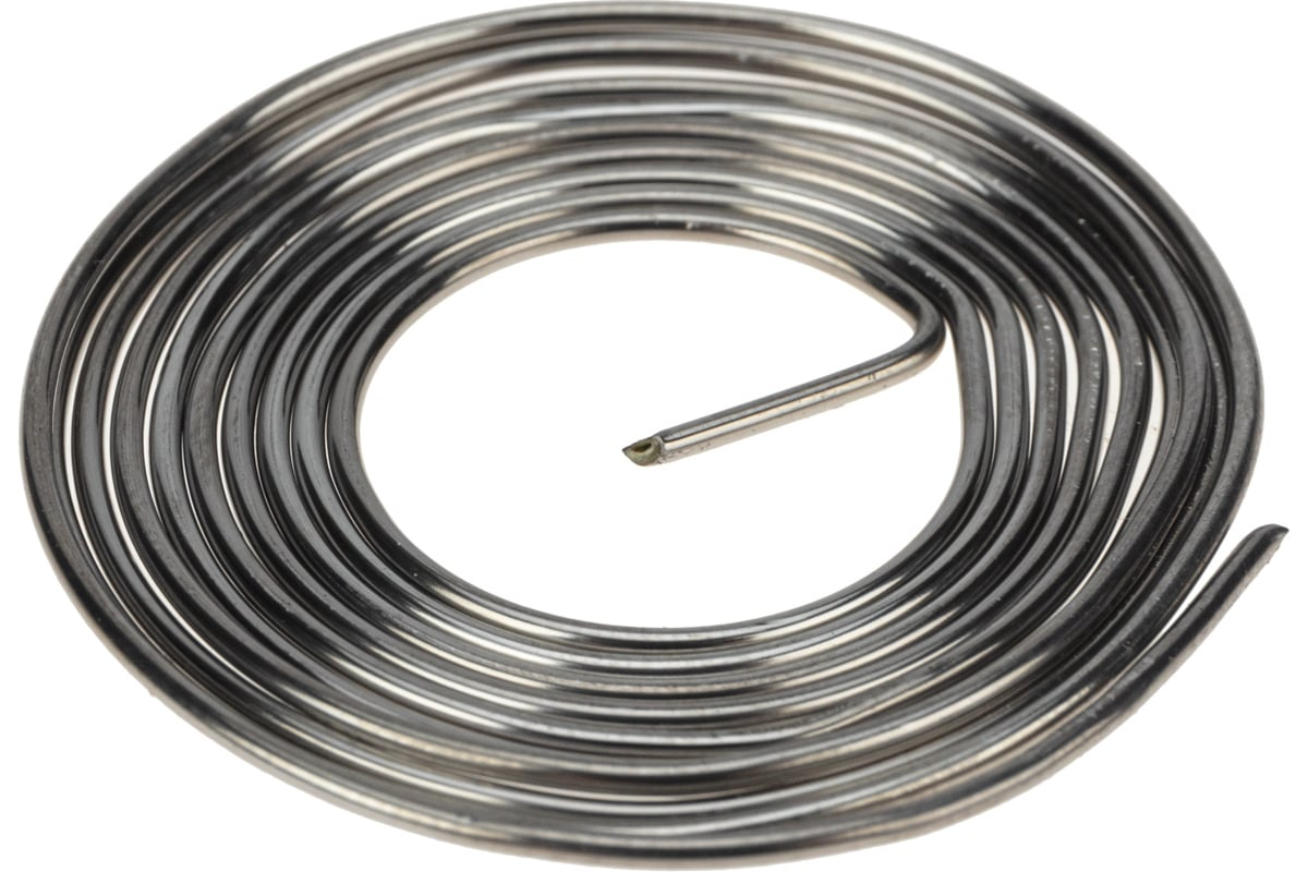 Припой с канифолью 1 м, 1.0 мм, Sn60/Pb40, спираль, блистер Rexant {09-3140}