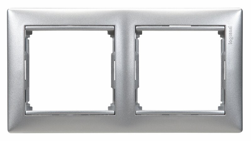 Legrand (Легранд) Рамка 2 поста алюминий, Valena 770152