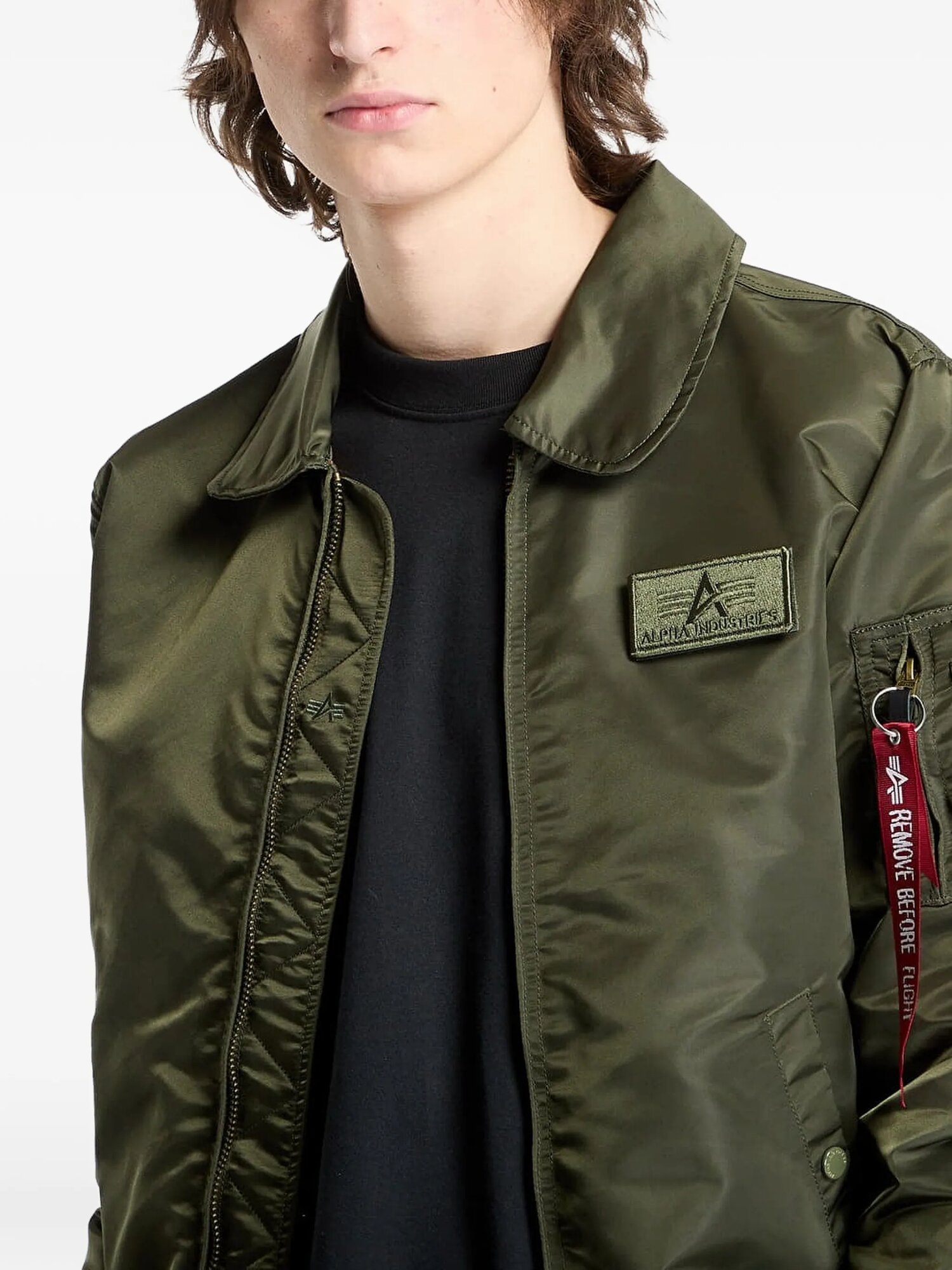 Бомбер ALPHA INDUSTRIES, размер 2XL, зеленый, — фото 1