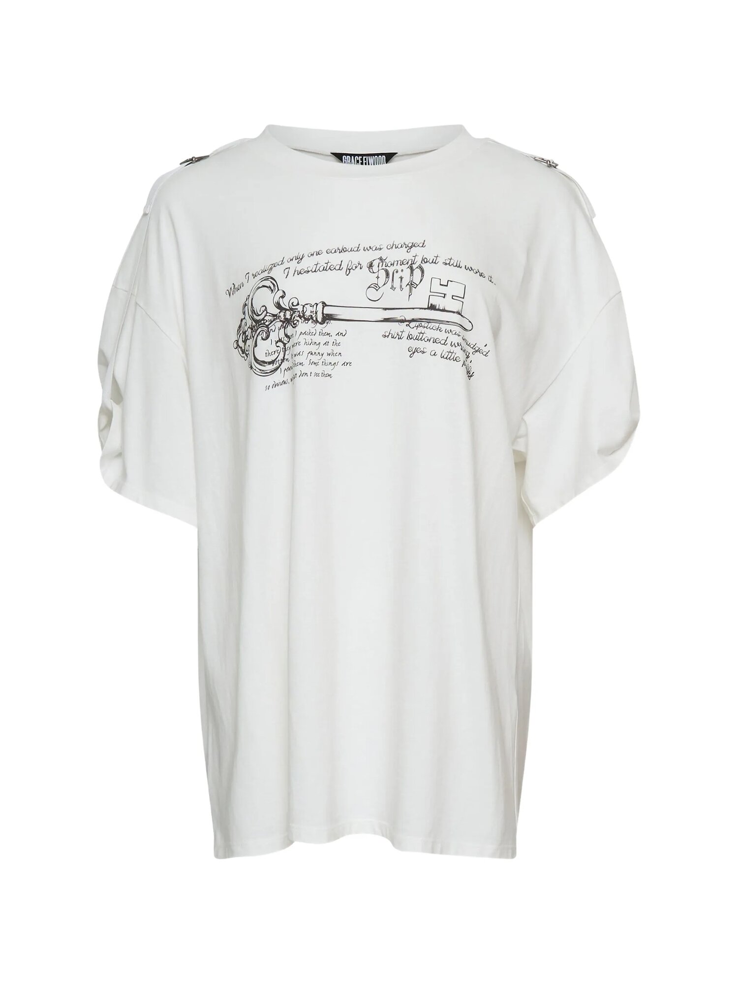 Футболка Key-print turned-up T-shirt