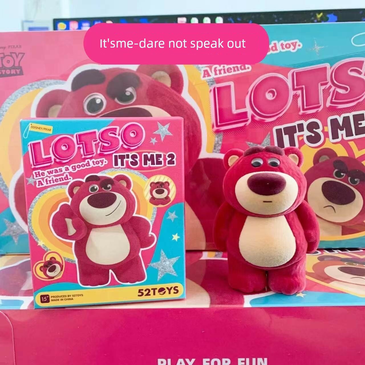 52TOYS Strawberry Bear IT'S ME: Флокированная фигурка-игрушка второго поколения в слепой коробке, подарок, украшение