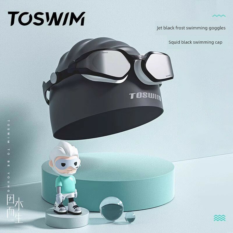 TOSWIM очки для плавания, противотуманные, водонепроницаемые, с покрытием высокой четкости, близорукость, мужские
