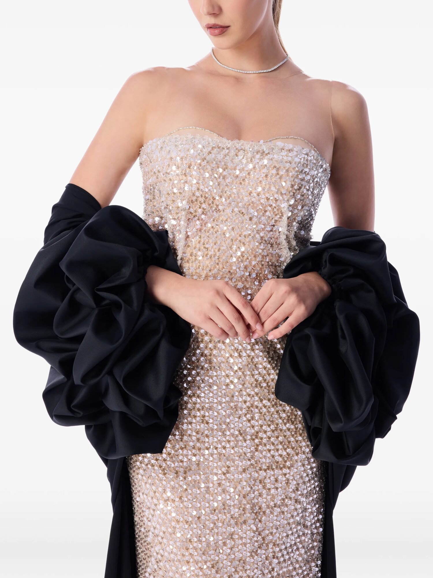 Пальто Ruffled-sleeve coat