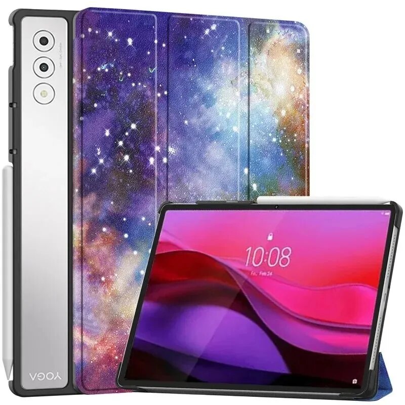 Чехол для Lenovo YOGA Pad Pro 12.7 дюймов 2025 складывающийся стенд смарт магнитные таблетки крышки TB520FU/TB520XU 12.7" корпуса планшетов Yoga Tab Plus