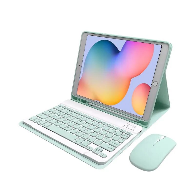 HUAIBX Galaxy Tab S6 Lite 10,4-дюймовый чехол для клавиатуры с мышью 2022/2020, съемный магнитный защитный чехол для клавиатуры с держателем S Pen и мышью для Galaxy S6 lite (SM-P610/P613/P615/P619)