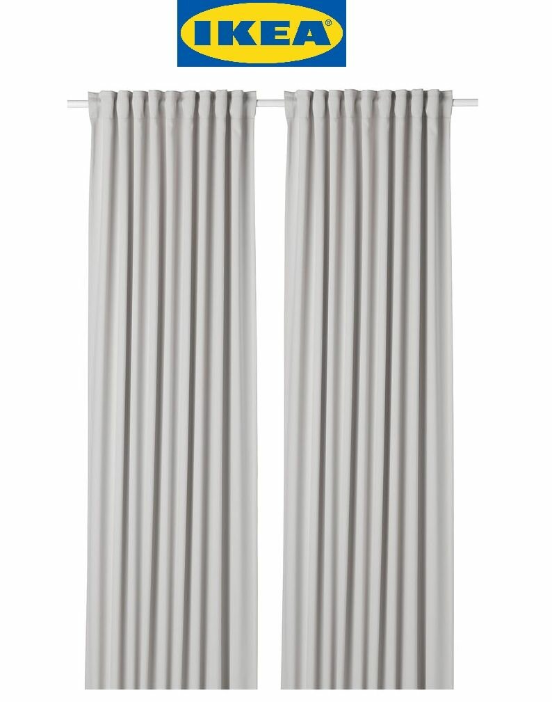 Блэкаут шторы IKEA MAJGULL гардины, блокирующие свет, 2 штуки, 145х300 см, полиэстер