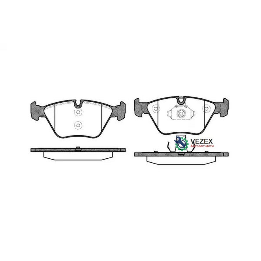 REMSA 096300 963 00 колодки дисковые п.\ BMW E46 3.0i/Ci/CD/D/DX/ix 00>/E39 2.0D/2.5D 00-03