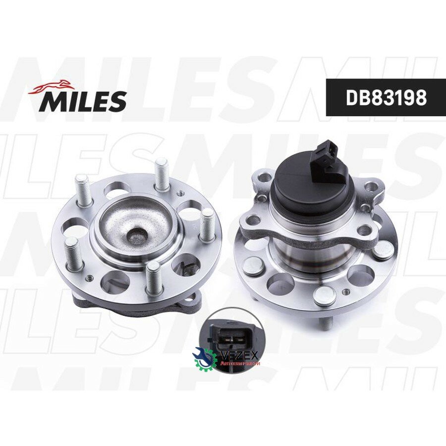 MILES DB83198 Ступица колеса задняя с подшипником с ABS KIA SOUL II 14- (SKF VKBA7796) DB83198