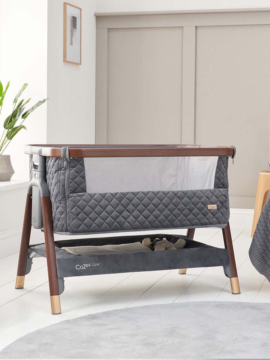 Колыбель Tutti Bambini CoZee Luxe Walnut/Slate с колесами 211208/6581