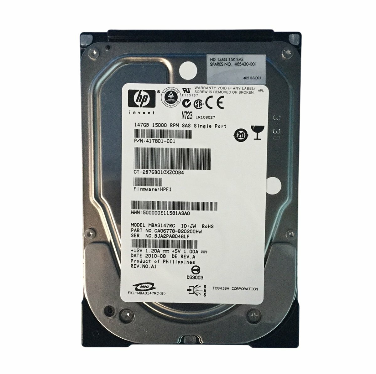 Жесткий диск HP 146Gb 15000 SAS 3.5" HDD 405430-001