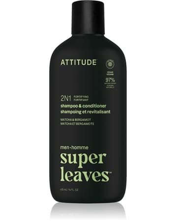 Шампунь для волос ATTITUDE Super Leaves Matcha & Bergamot, 415 мл