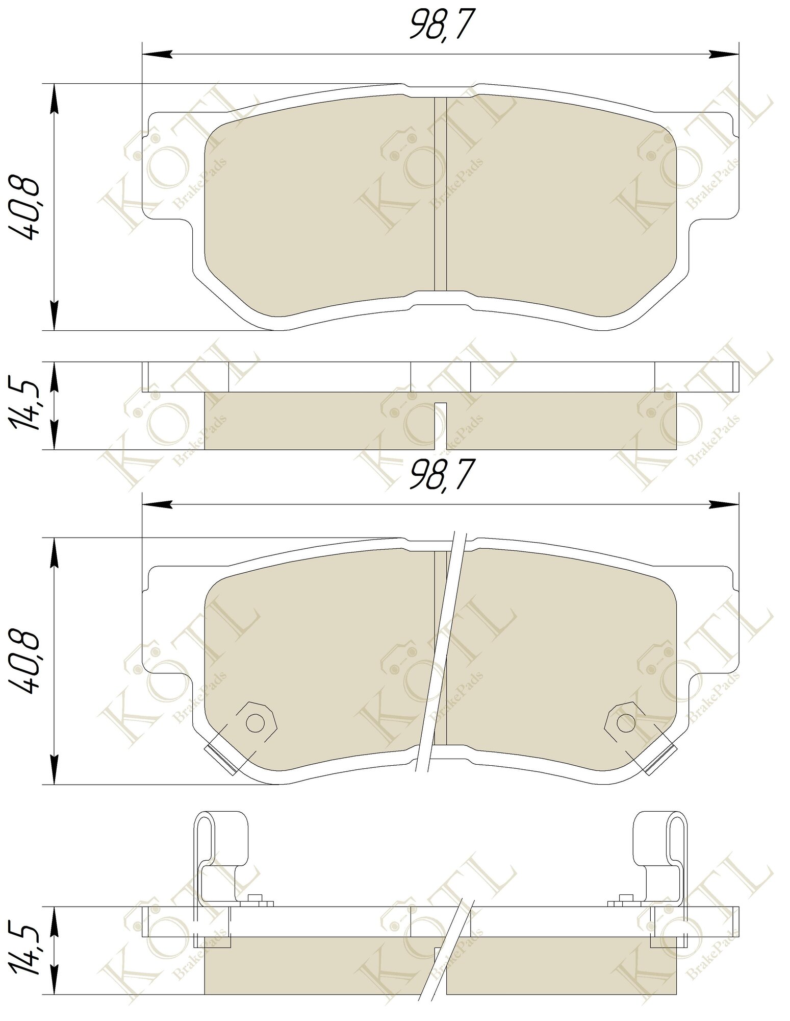 3284KT Колодки тормозные HYUNDAI/KIA SONATA/MAGENT