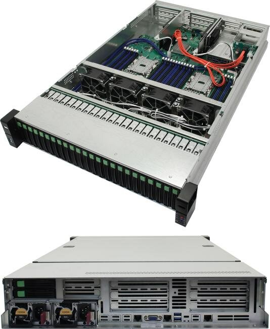 (Z1001405) 2U: 2xXeon Silver 4210/ 8x32 Гб/ 6x480 Гб SATA SSD/ BBU/ RAID/