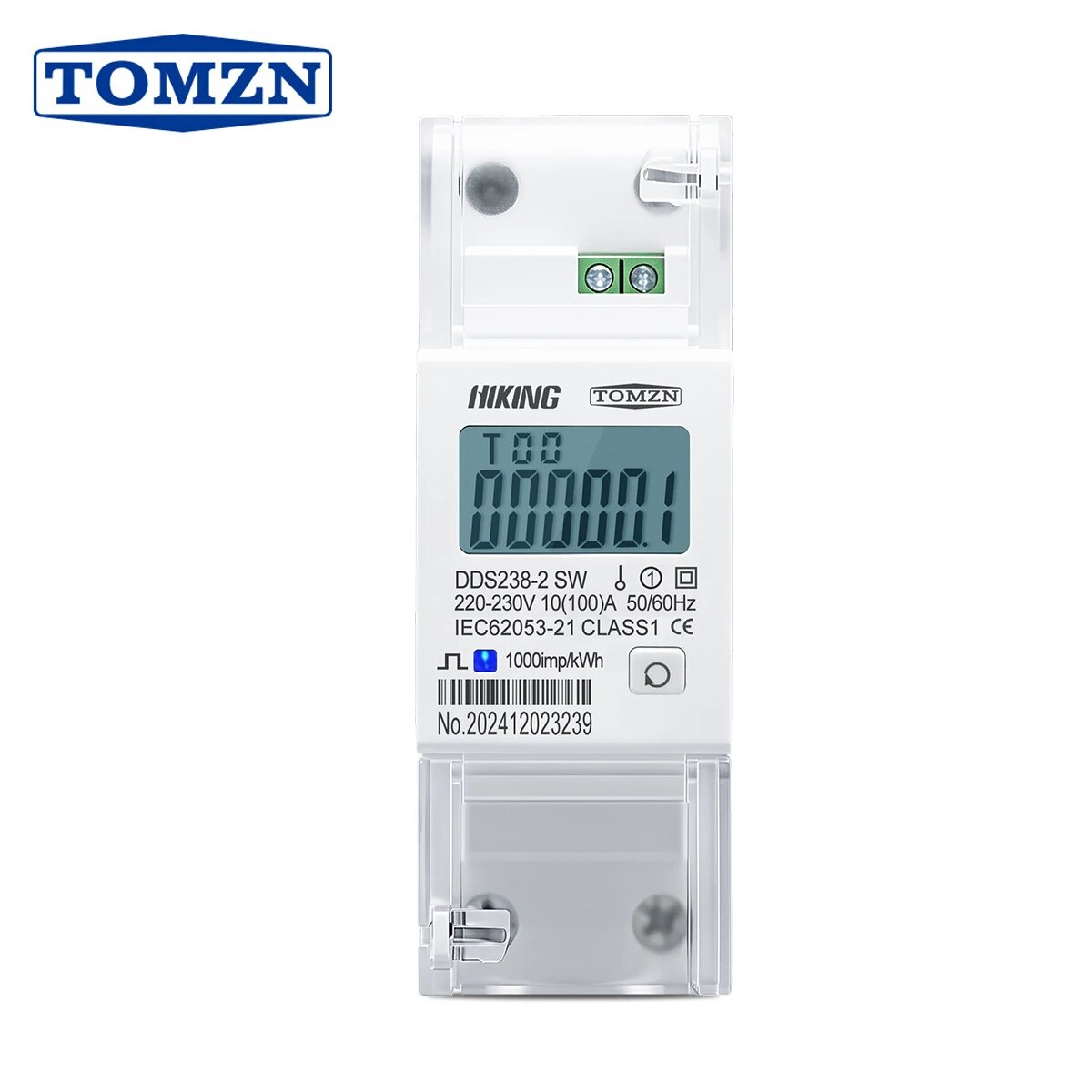 TOMZN DDS238-2 однофазный счетчик электроэнергии 65А 220-230В