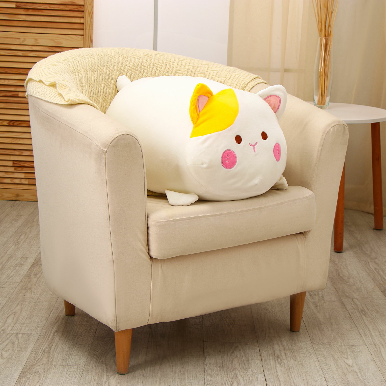 Мягкая игрушка "Кот", 70 см, цвет бежевый, вид: кошка, кот, тематика: наземные животные