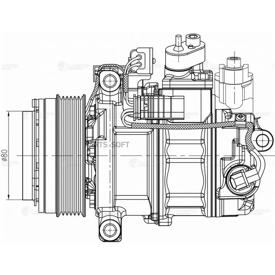 LUZAR LCAC-1522 Компрессор кондиц. для а/м Mercedes-Benz GLK (X204) (08-) 2.2D (LCAC 1522) ()