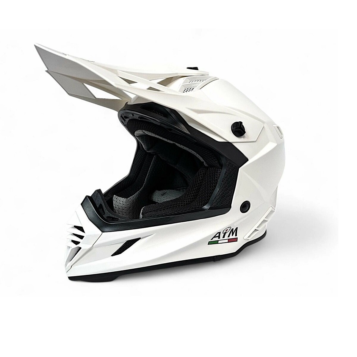 Мотошлем AIM RH855 White glossy. L. Белый-глянцевый