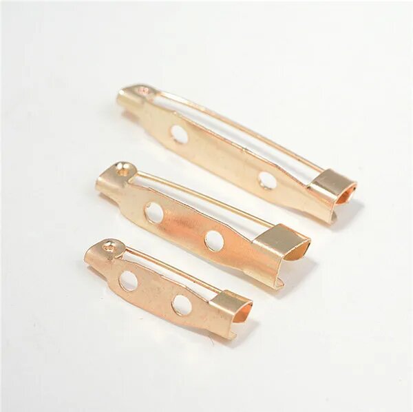 Зажимы для броши бежевые KC Gold 20mm