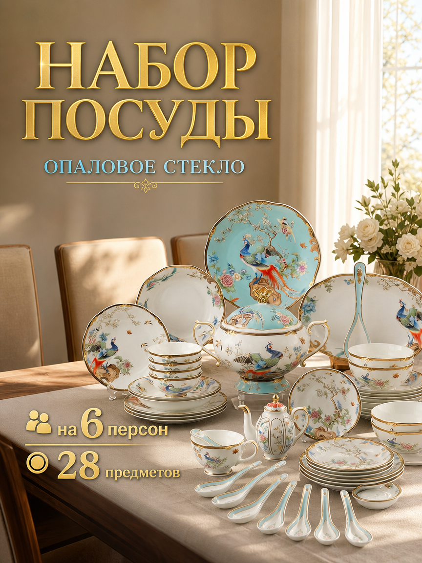 Appetite Набор столовой посуды из 28 предм, количество персон: 6
