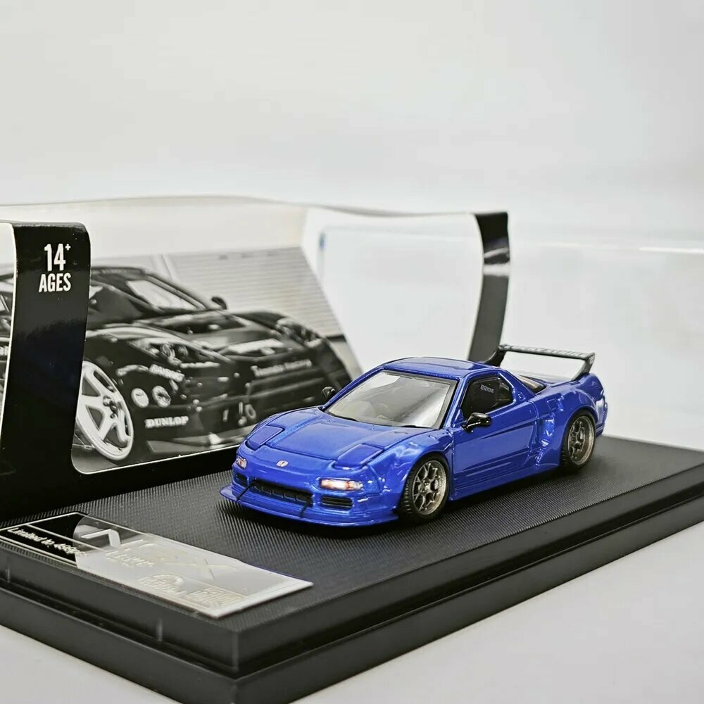1:64 Хонда NSX NA1 LBWK синяя литая модель автомобиля из сплава коллекционный подарок