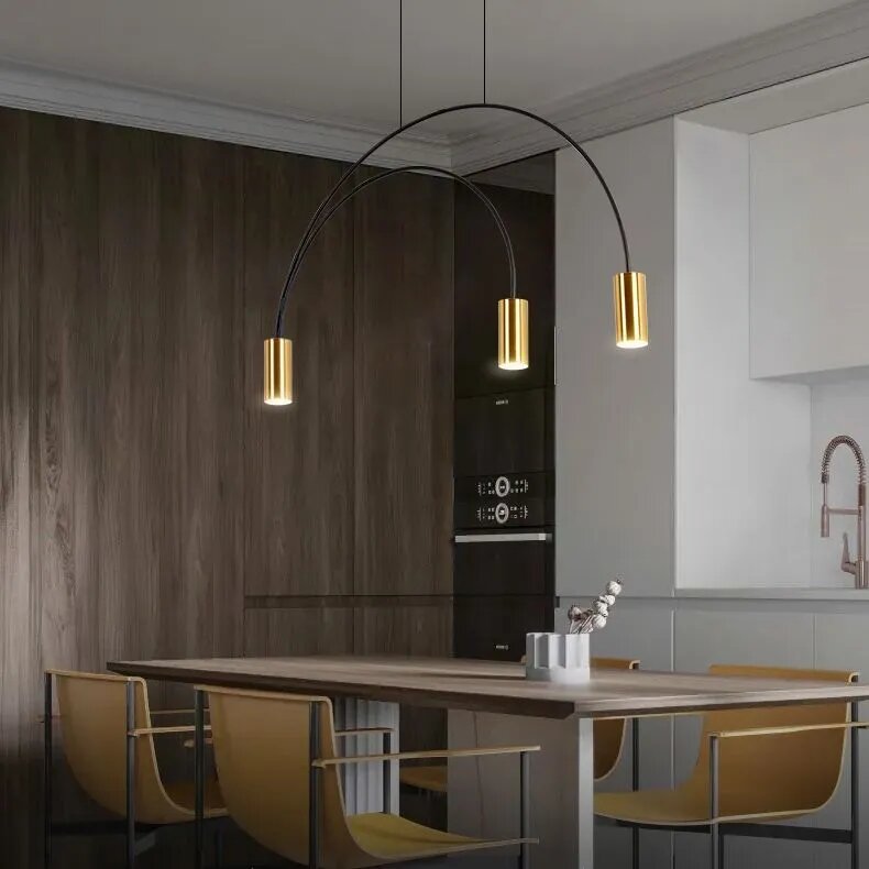 RUIBO Люстра LED 5 Вт, 3 лампы, черный/бронза, металл, современный стиль, 220В — фото 1